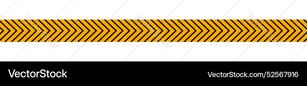 Caution tape with black and yellow chevron print Vector Image