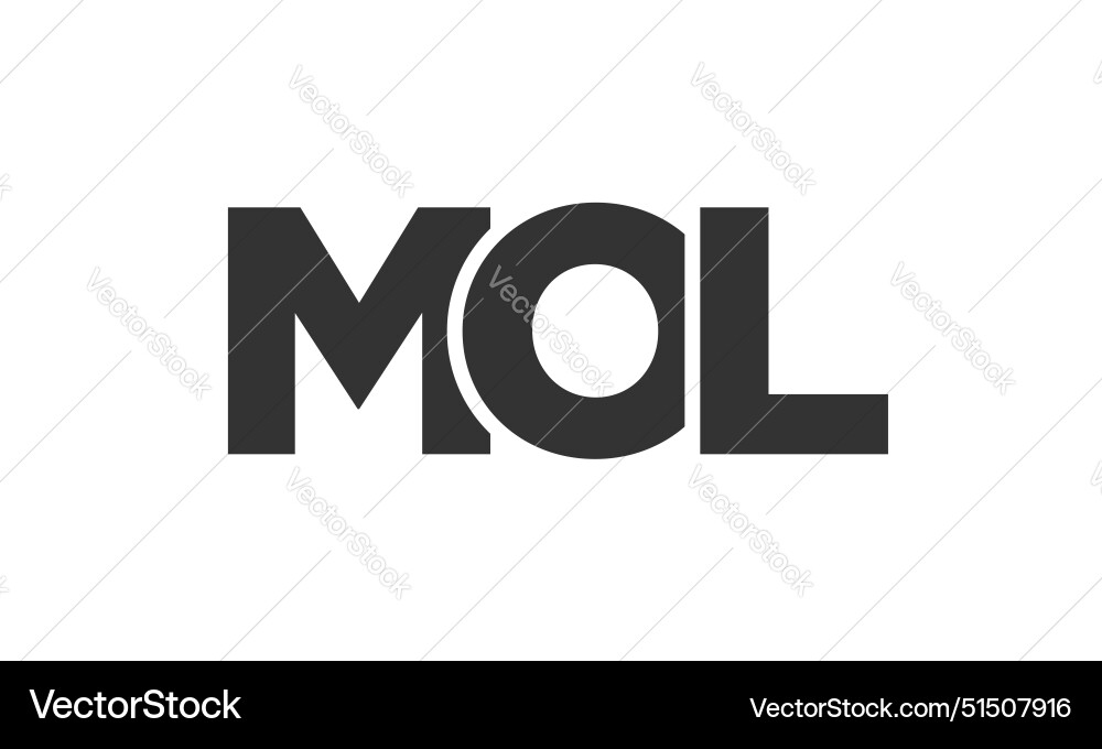 Mol logo design template with strong and modern Vector Image