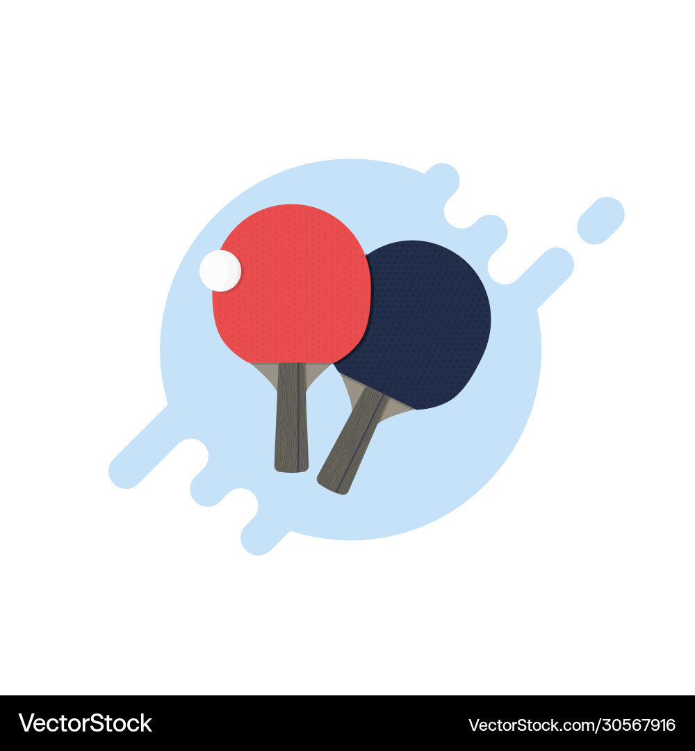 Pair ping pong rackets Royalty Free Vector Image