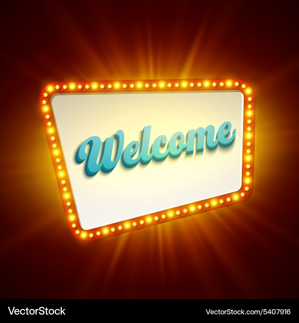 Shining retro light banner Royalty Free Vector Image