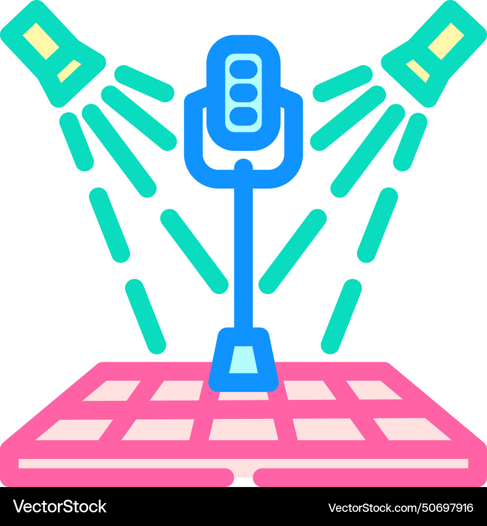 Smoke machine disco party color icon Royalty Free Vector