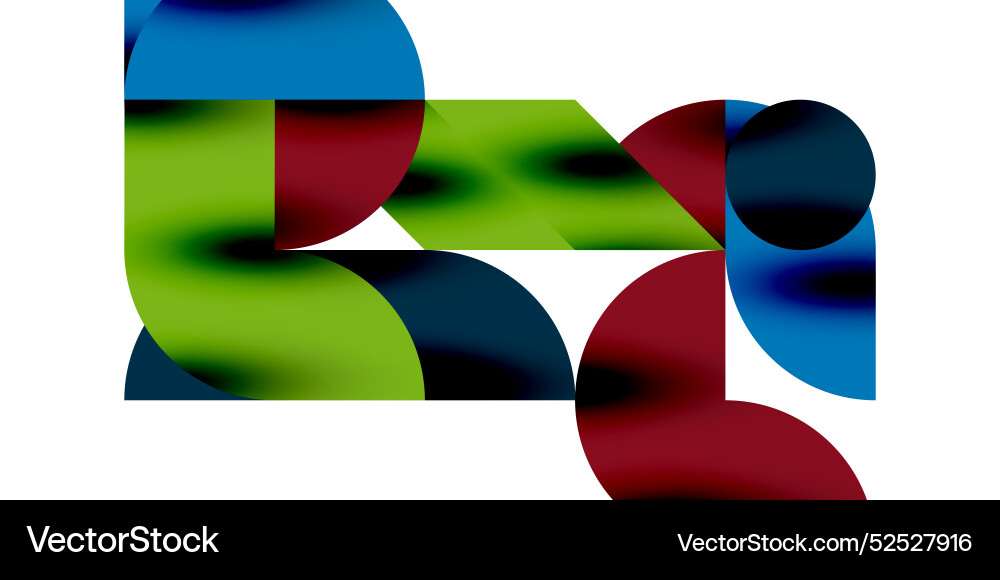 Tech minimal circular shapes geometric art Vector Image