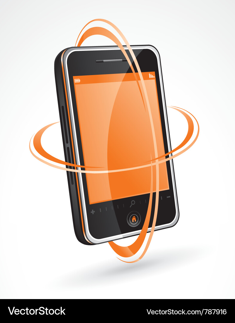 Touchscreen cellphone Royalty Free Vector Image