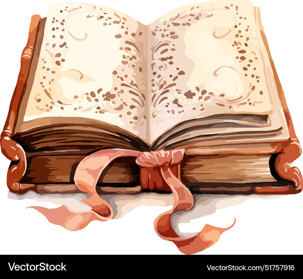 Victorian style books clipart Royalty Free Vector Image