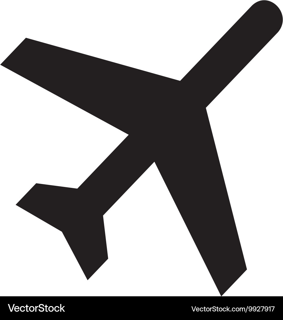 Aircraft fly symbol Royalty Free Vector Image - VectorStock