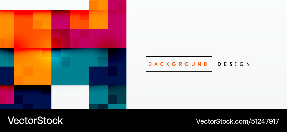 Electric blue squares create a symmetrical pattern