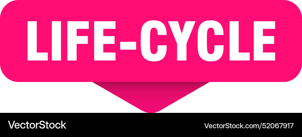 Life-cycle sticker sign on transparent Royalty Free Vector
