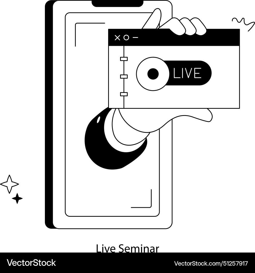 Live seminar Royalty Free Vector Image - VectorStock