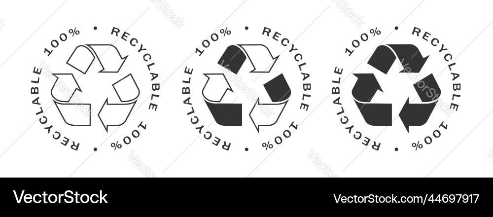 Recycle icons set Royalty Free Vector Image - VectorStock