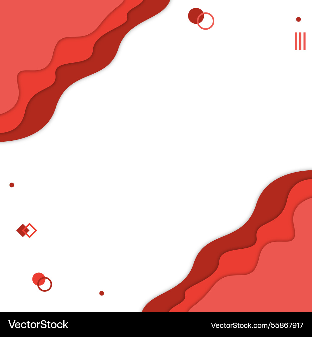 Red papercut frame Royalty Free Vector Image - VectorStock