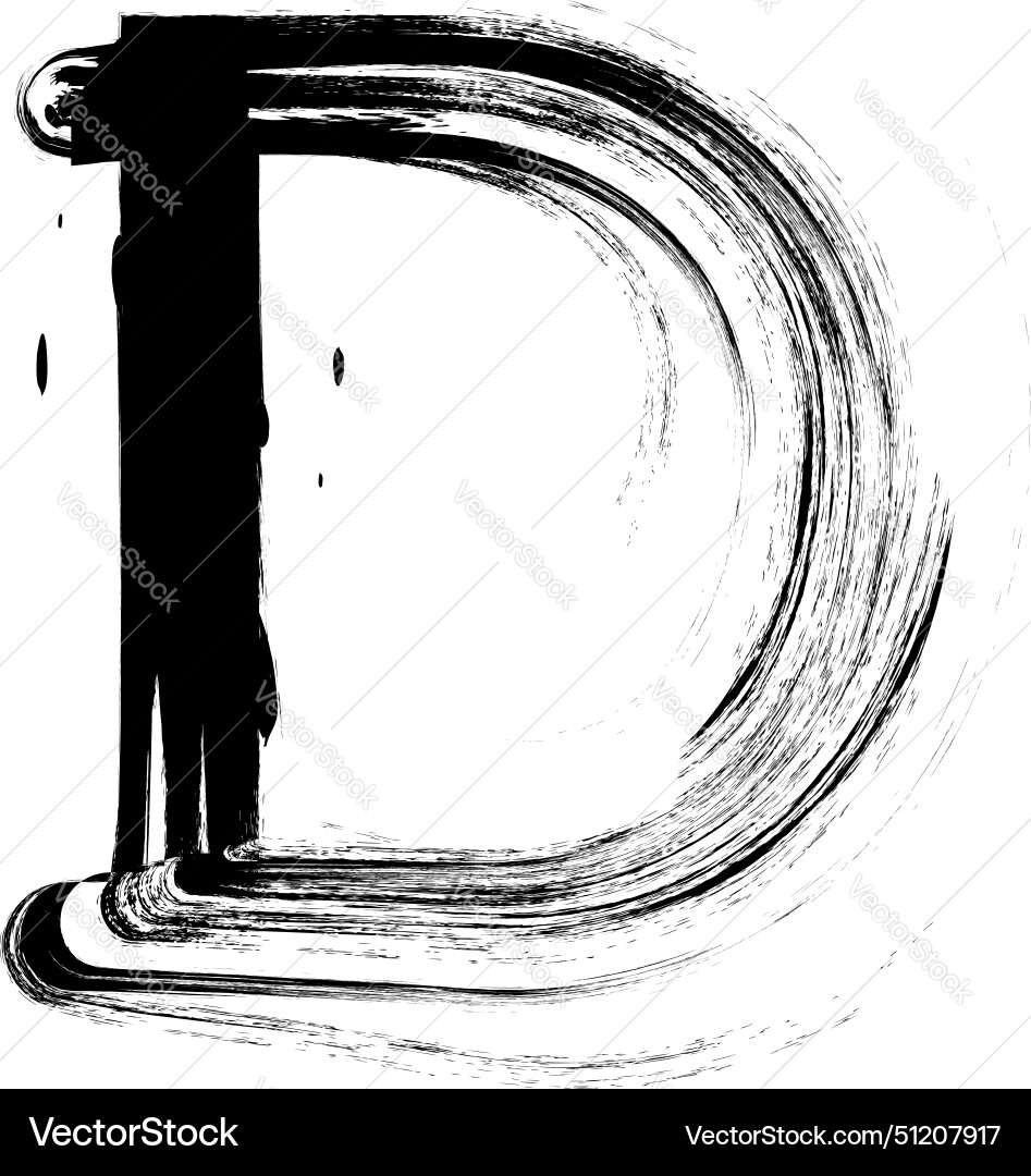 Textured font with an eroded rough letterpress Vector Image