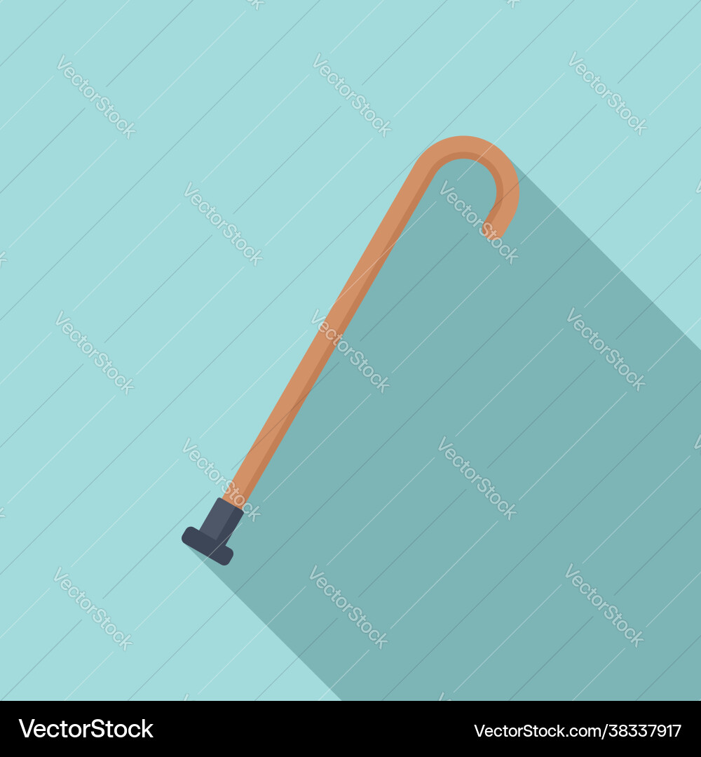 Walking stick icon flat style Royalty Free Vector Image