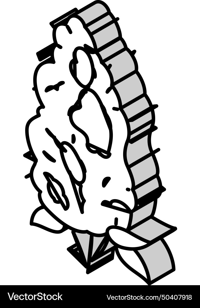 Cannabis bud weed isometric icon Royalty Free Vector Image