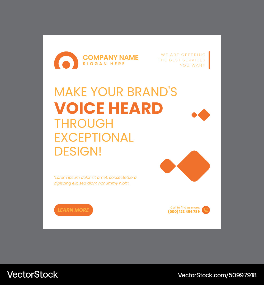 Graphic designing social media post design Vector Image