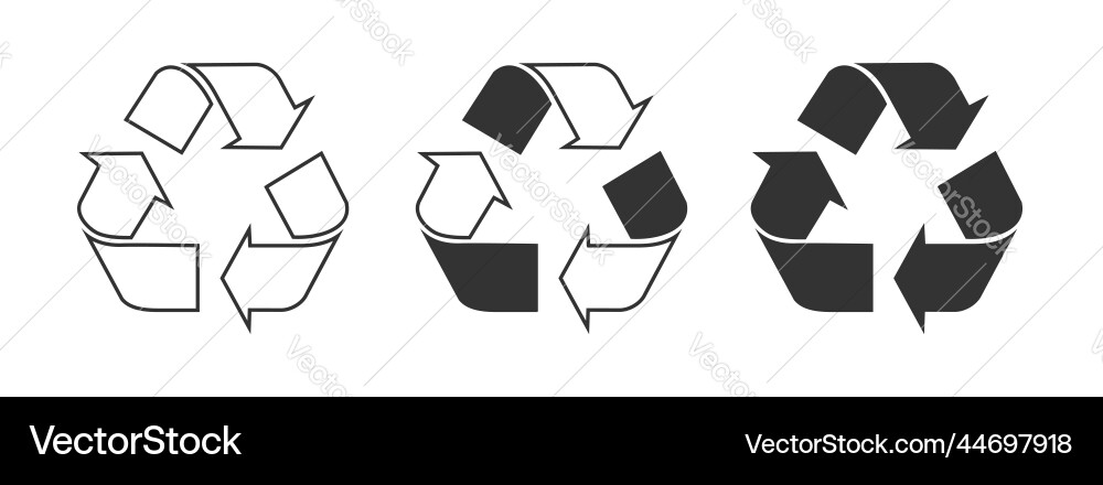 Recycle symbols set Royalty Free Vector Image - VectorStock