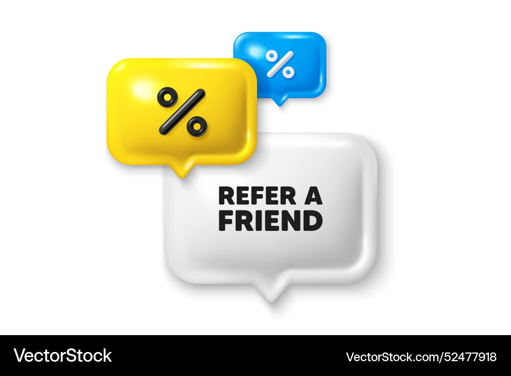 Refer a friend symbol referral program sign Vector Image