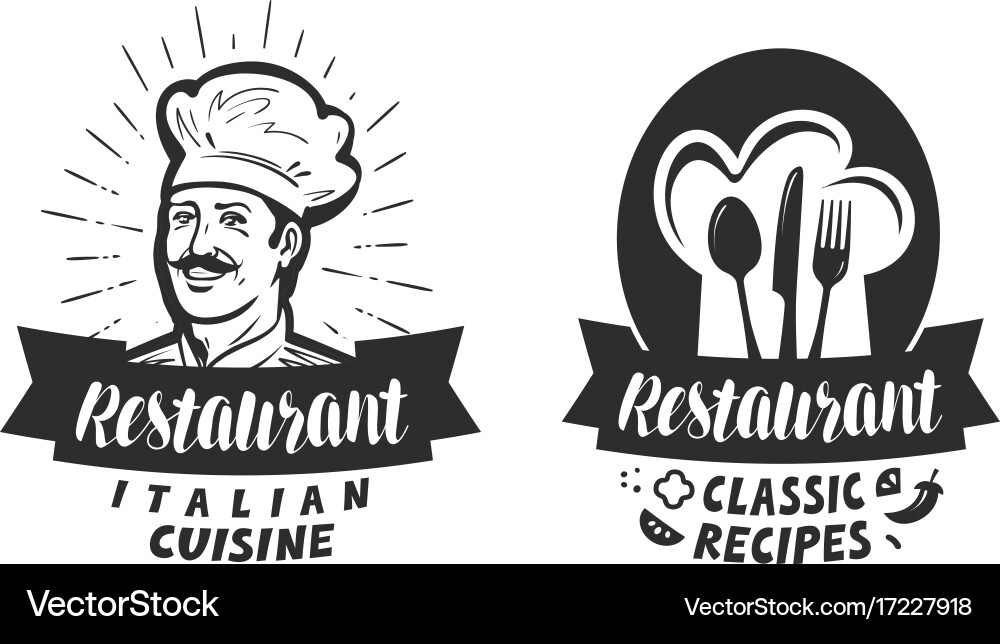 Restaurant logo eatery diner bistro label Vector Image