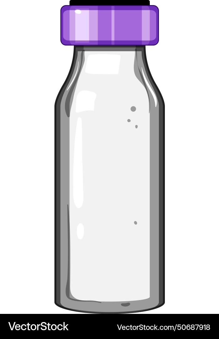 Vial medical ampule cartoon Royalty Free Vector Image