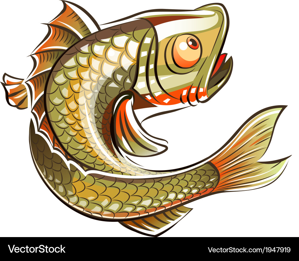 Aggressive Fish Predator Royalty Free Vector Image