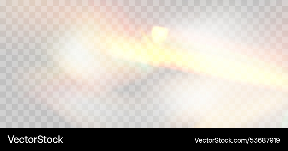 Blurred rainbow refraction overlay effect light Vector Image
