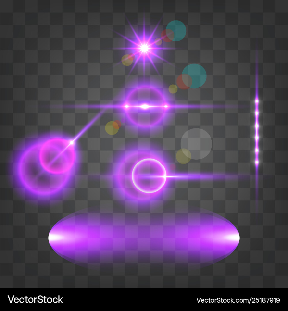 Light lens flare collection Royalty Free Vector Image