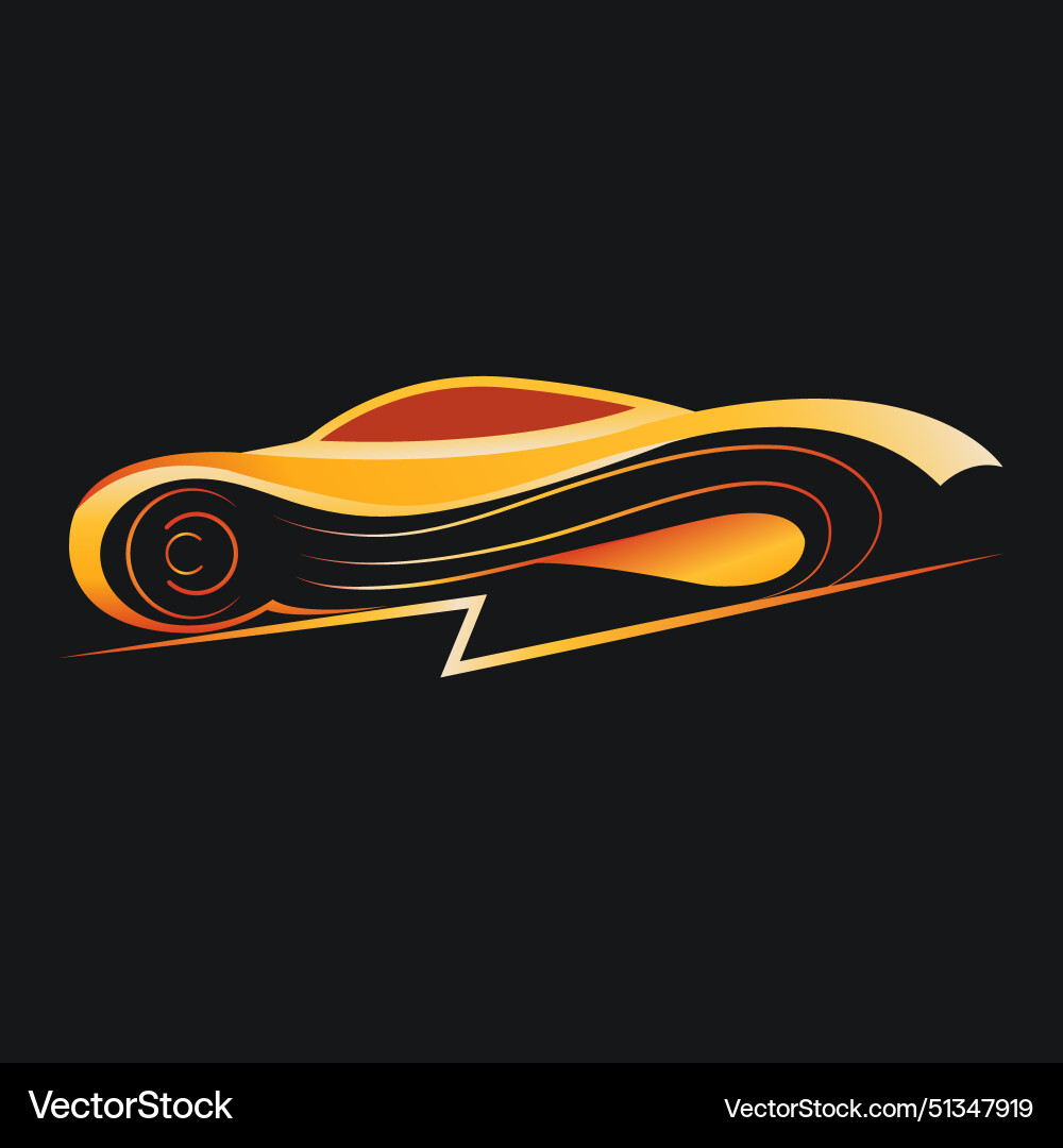 Logo car speed company Royalty Free Vector Image