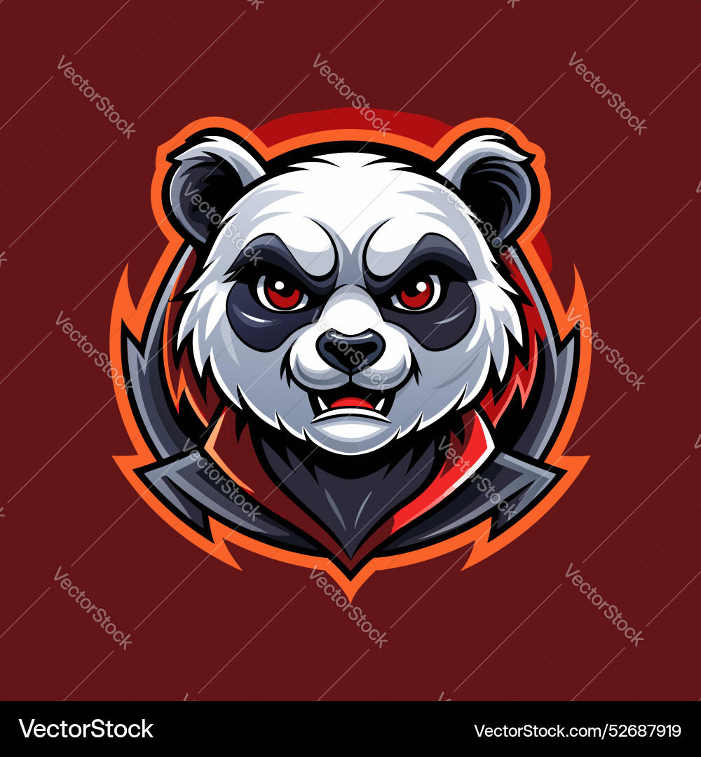 Panda mascot logo design with modern concept Vector Image