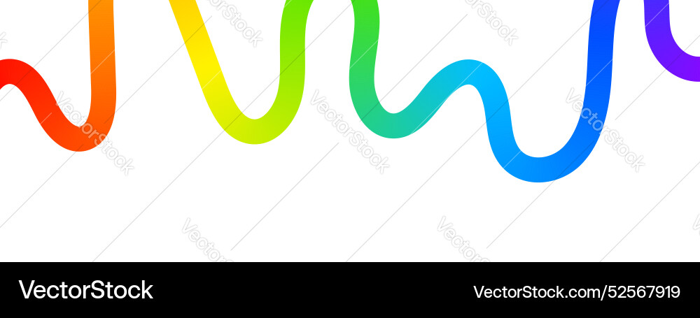 Rainbow squiggles background multicolored doodle Vector Image