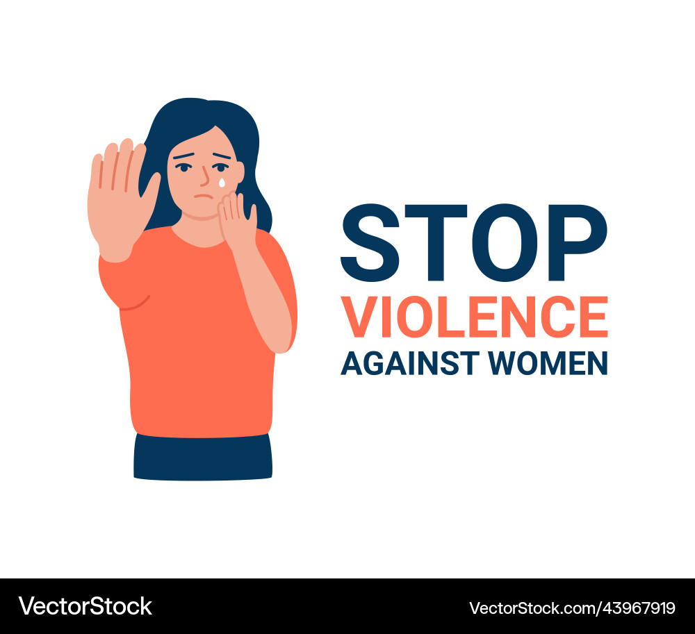 Stop Violence Against Women Royalty Free Vector Image