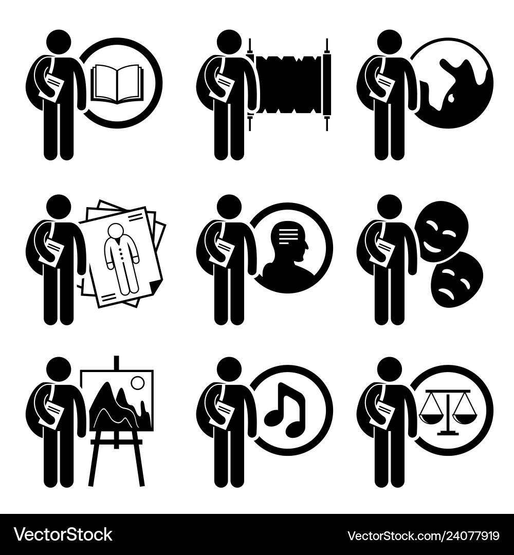 Student degree in arts and humanities Royalty Free Vector