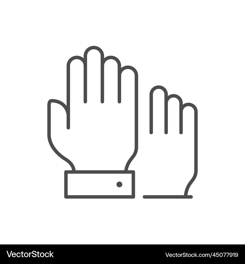 Voting process line outline icon Royalty Free Vector Image