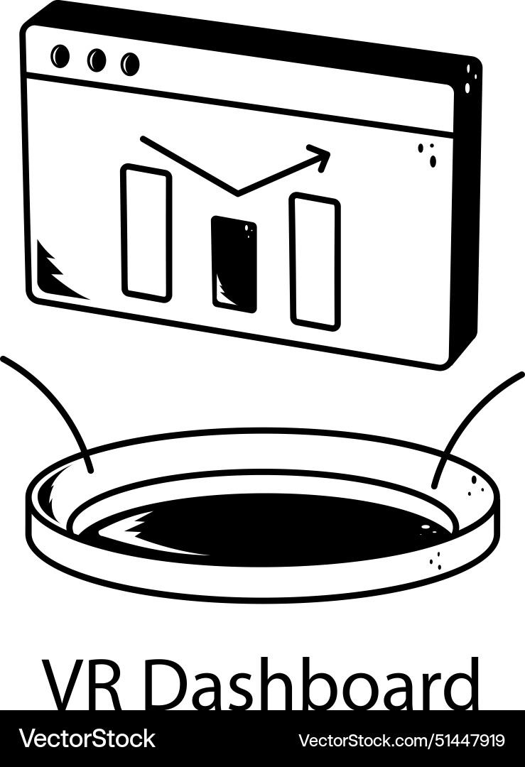 Vr dashboard Royalty Free Vector Image - VectorStock