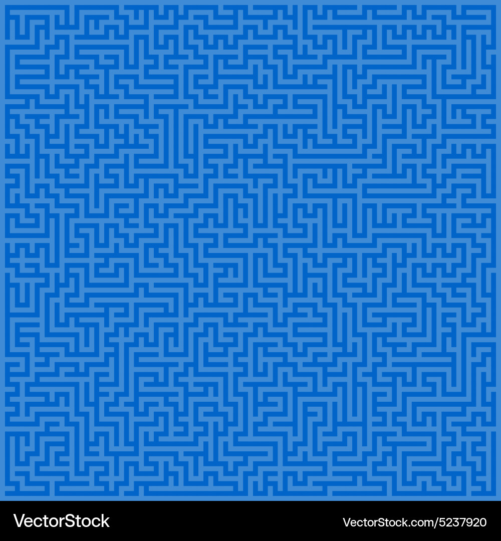 Blue Maze Tile Pattern Royalty Free Vector Image