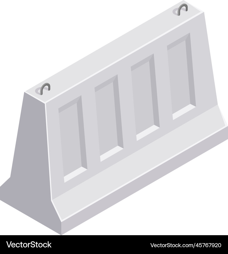 Concrete cement barrier composition Royalty Free Vector