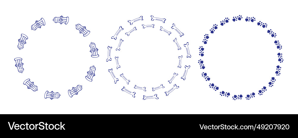 Dog frames Royalty Free Vector Image - VectorStock