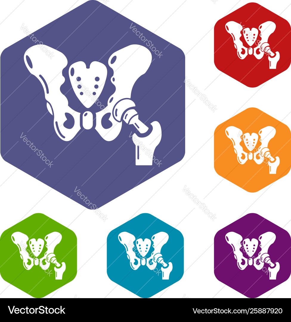 Hip bone icon simple style Royalty Free Vector Image