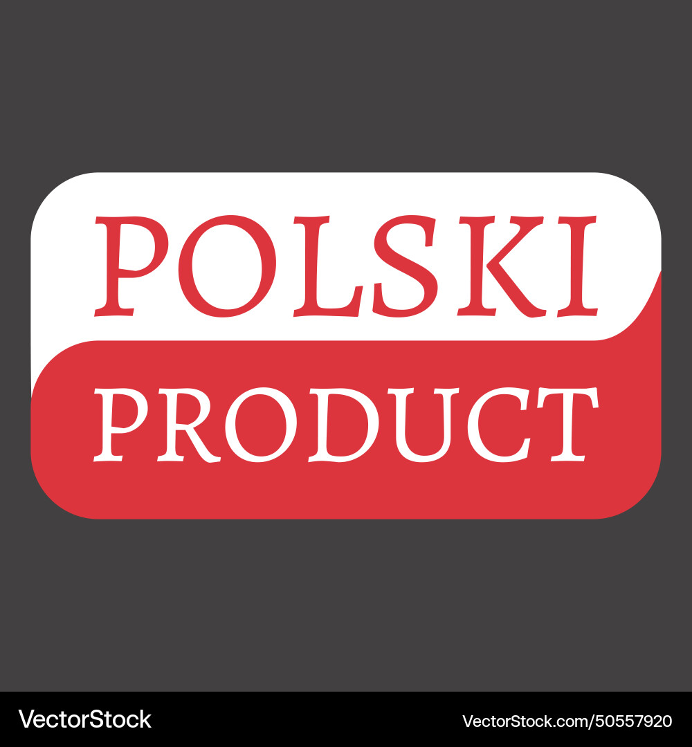 Made in poland sticker label logo Royalty Free Vector Image