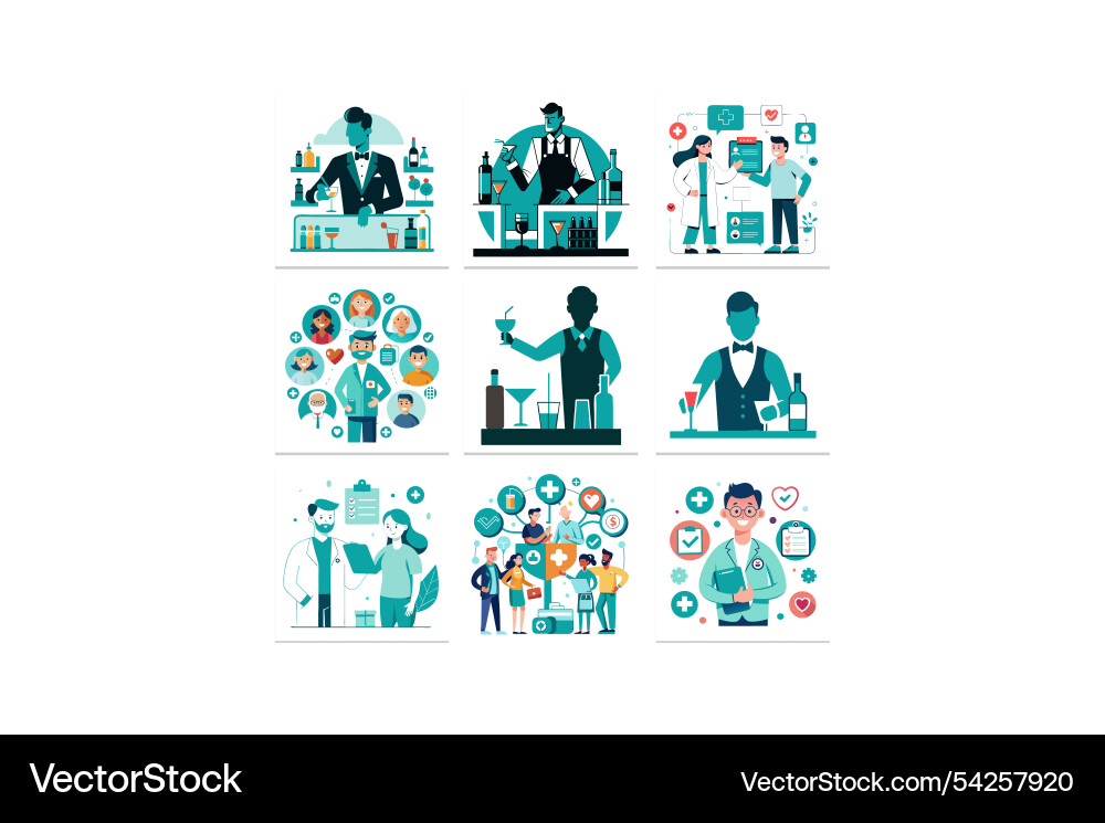Medical experiment lab set art Royalty Free Vector Image