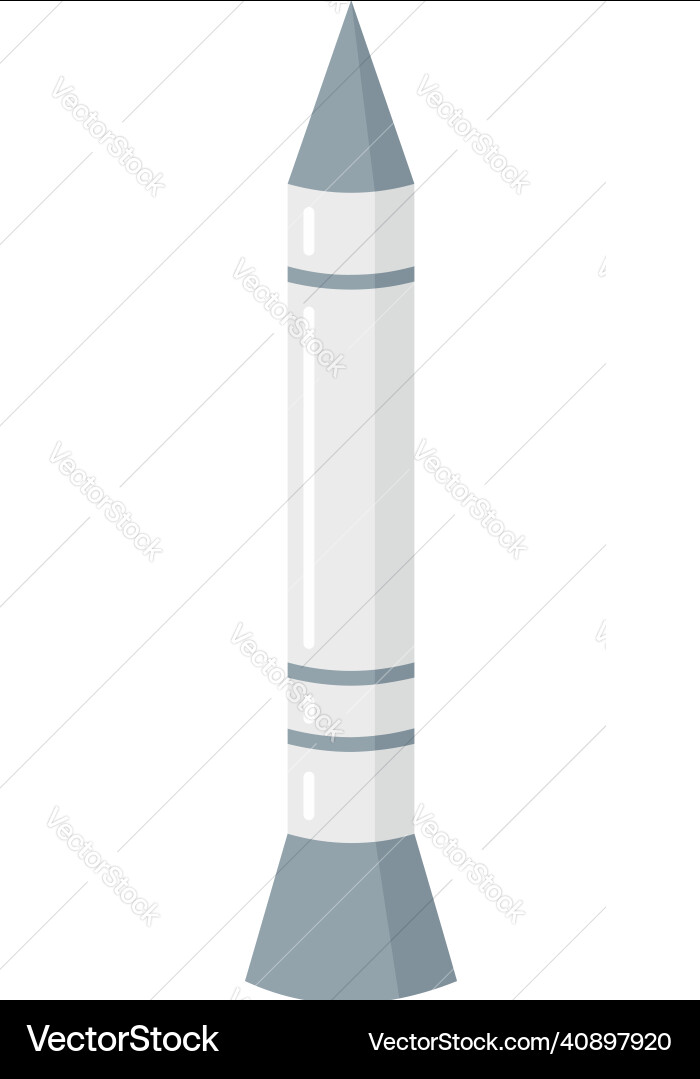 Missile combat icon flat isolated Royalty Free Vector Image
