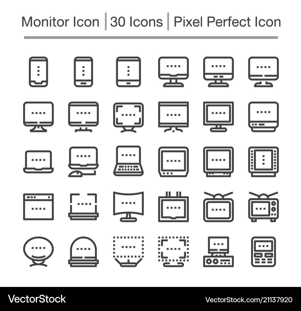 Monitor icon Royalty Free Vector Image - VectorStock