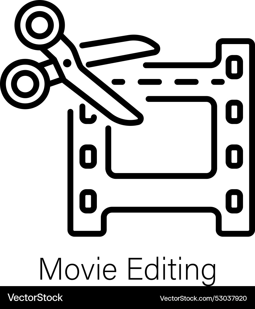 Movie editing Royalty Free Vector Image - VectorStock