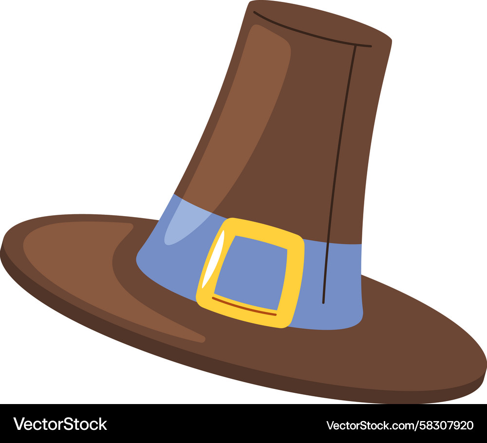 Pilgrim Hat Thanksgiving Headwear Royalty Free Vector Image