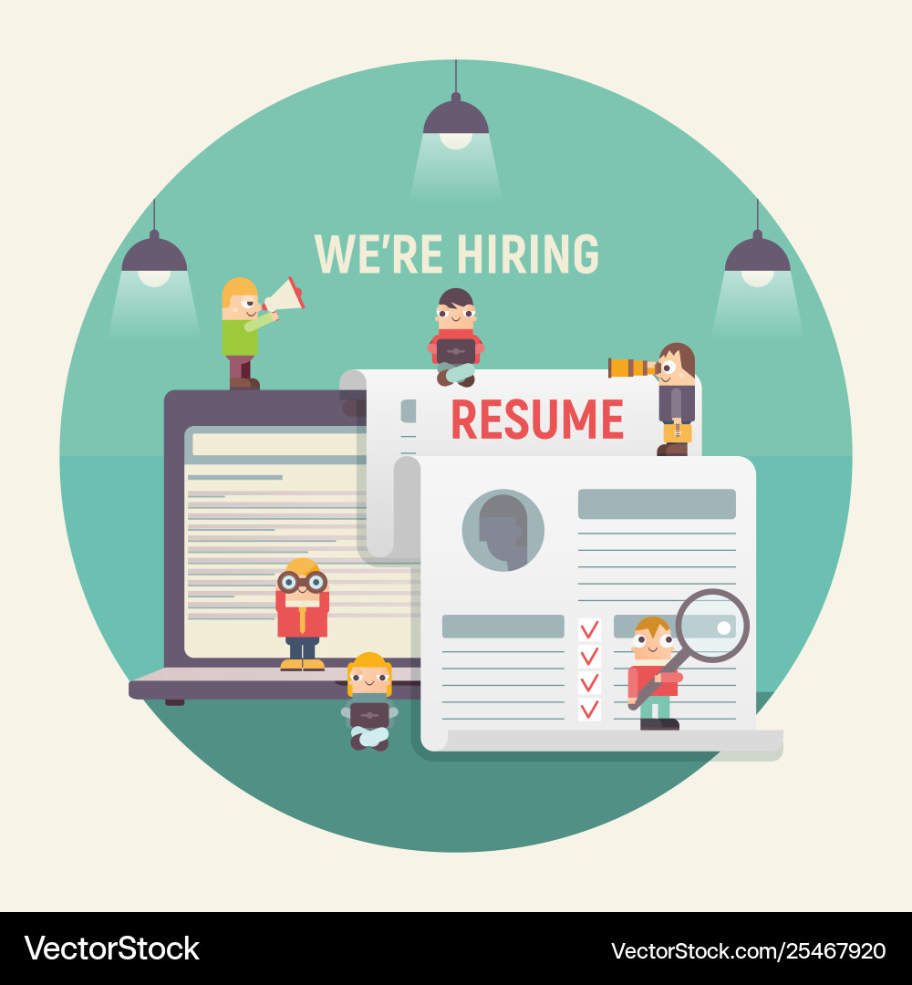 Recruitment agency poster Royalty Free Vector Image