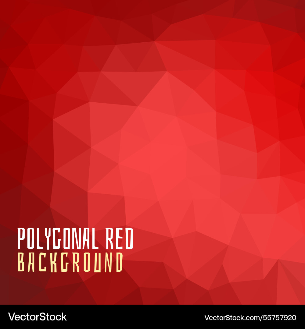Red low poly background Royalty Free Vector Image