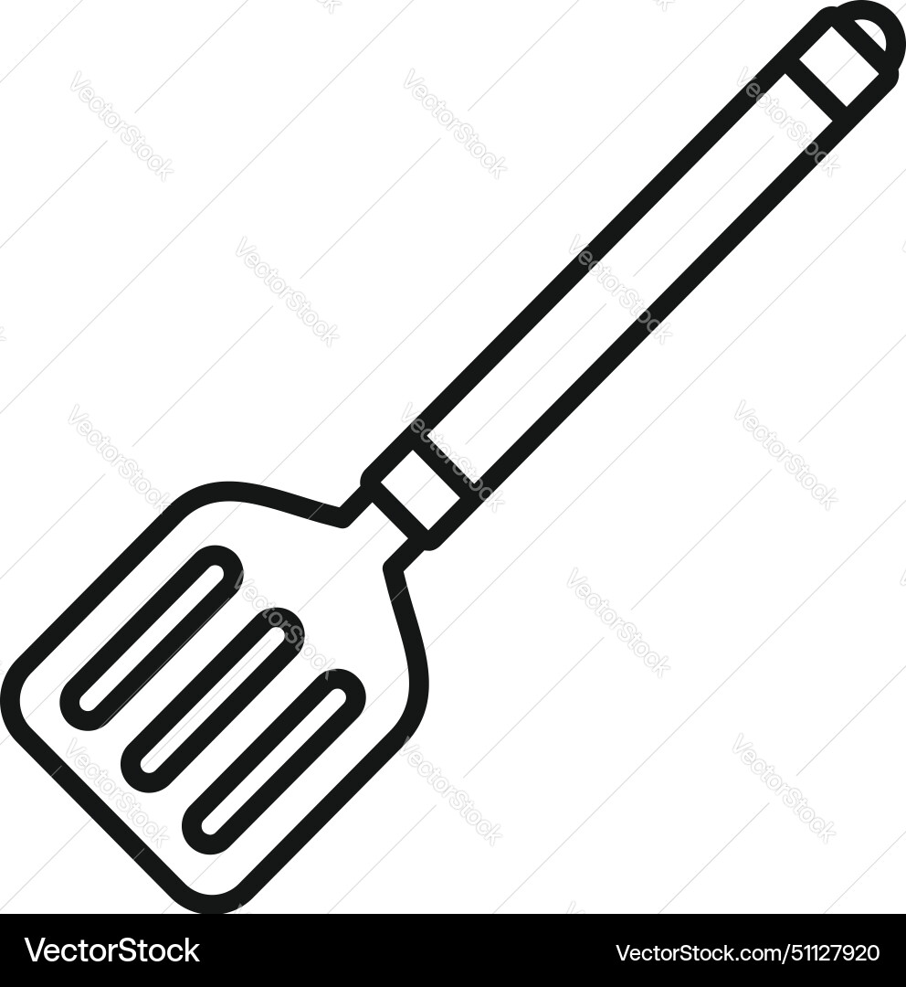 Spatula icon outline cooking spoon Royalty Free Vector Image