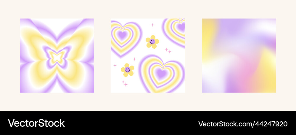 Y2k cool groovy backgrounds retro pop 70s cute Vector Image