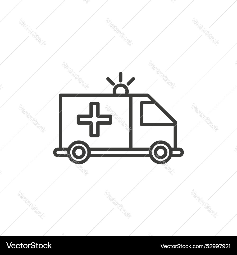Ambulance icon set emergency rescue van Royalty Free Vector