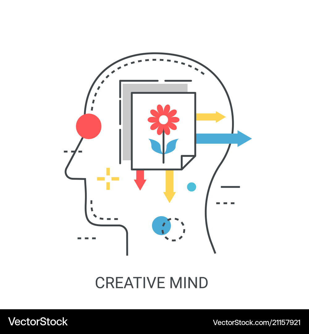 Creative mind concept Royalty Free Vector Image
