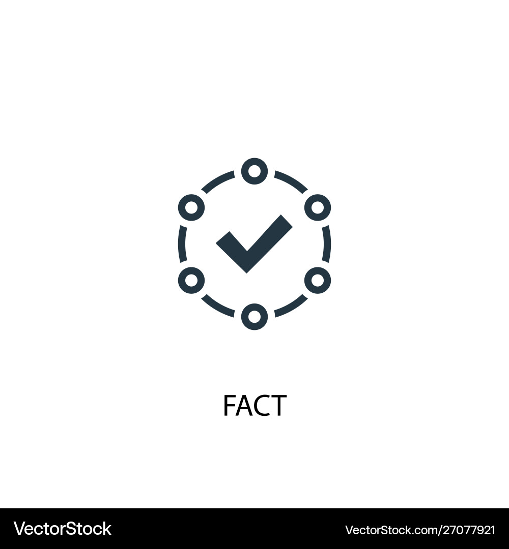 Fact icon simple element Royalty Free Vector Image