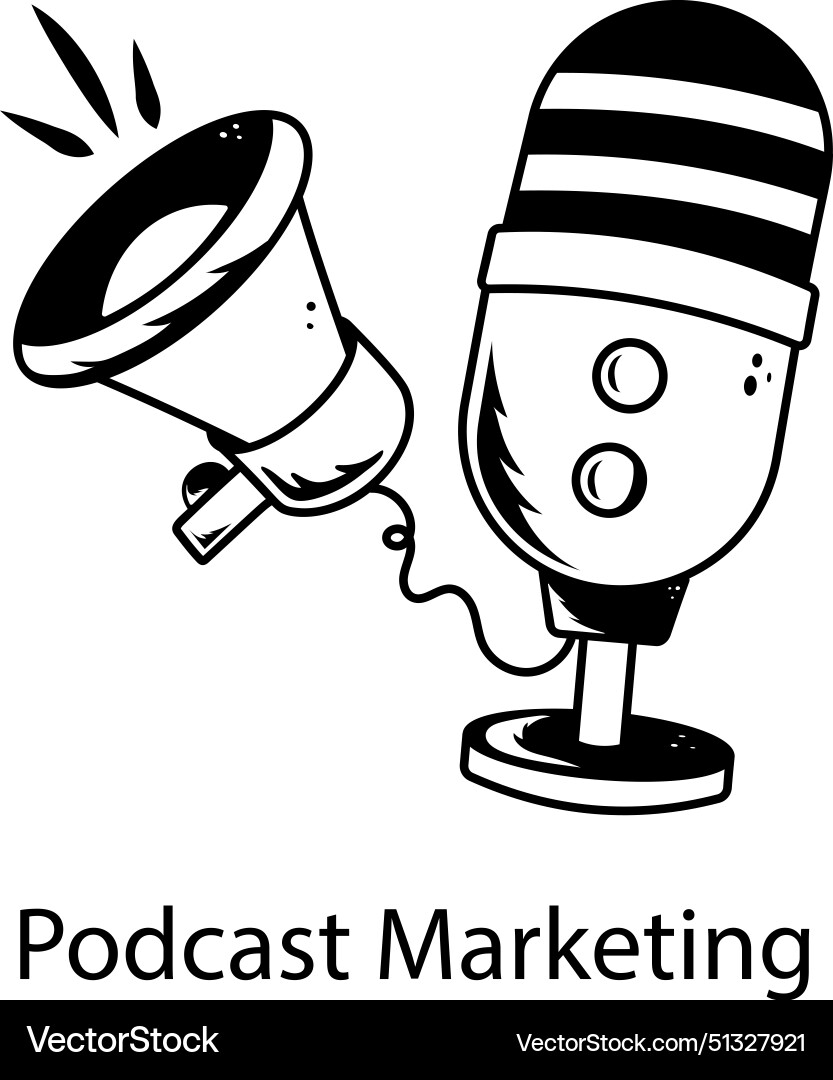 Podcast marketing Royalty Free Vector Image - VectorStock